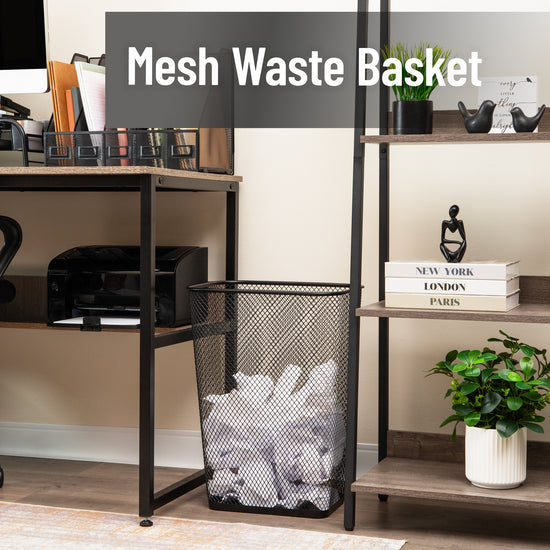 Mind Reader Metal Mesh Waste Paper Bins, Solid Bottom, Non Slip Pads ...