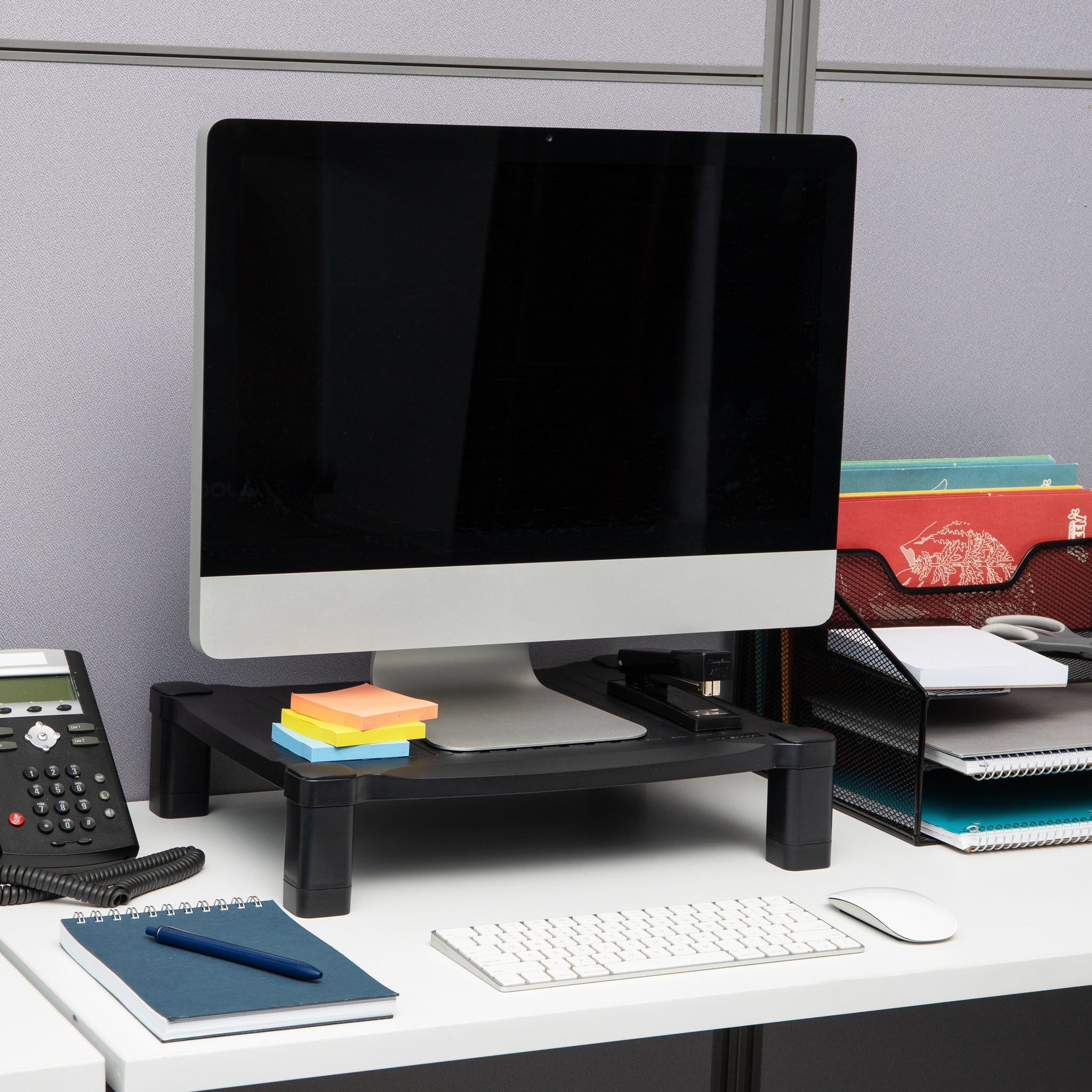 Mind Reader Monitor Stand, Height Adjustable, Desktop Organizer, Lapto ...
